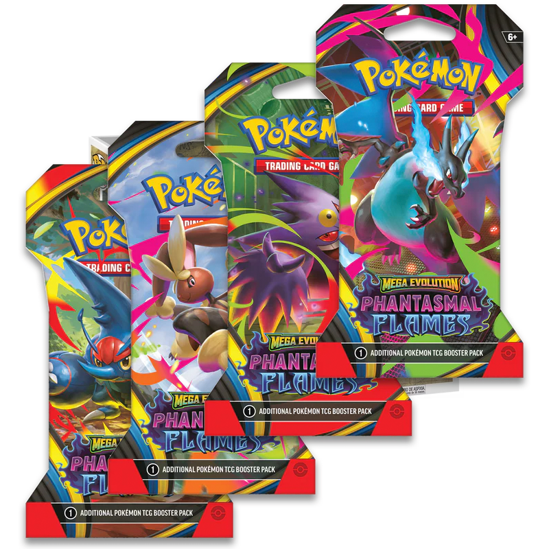 Pokémon TCG : Mega Evolution Phantasmal Flames 1 Sleeveed Booster ...