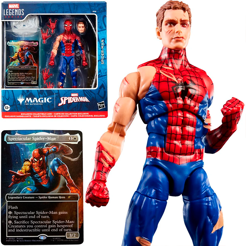 Spider-Man Marvel Legends Magic: The Gathering Battle-Damaged Spider ...
